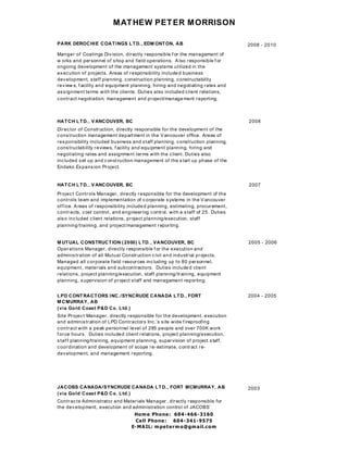 Peter Morrison Resume Sept 2015 | PDF