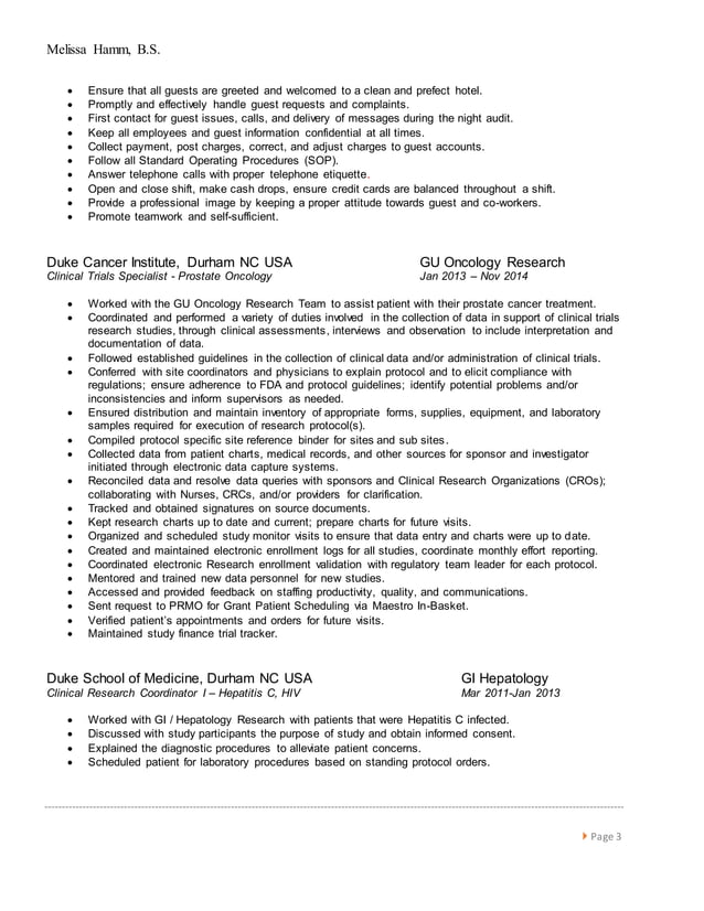 Melissa Hamm Resume 2016 Research Only | DOCX