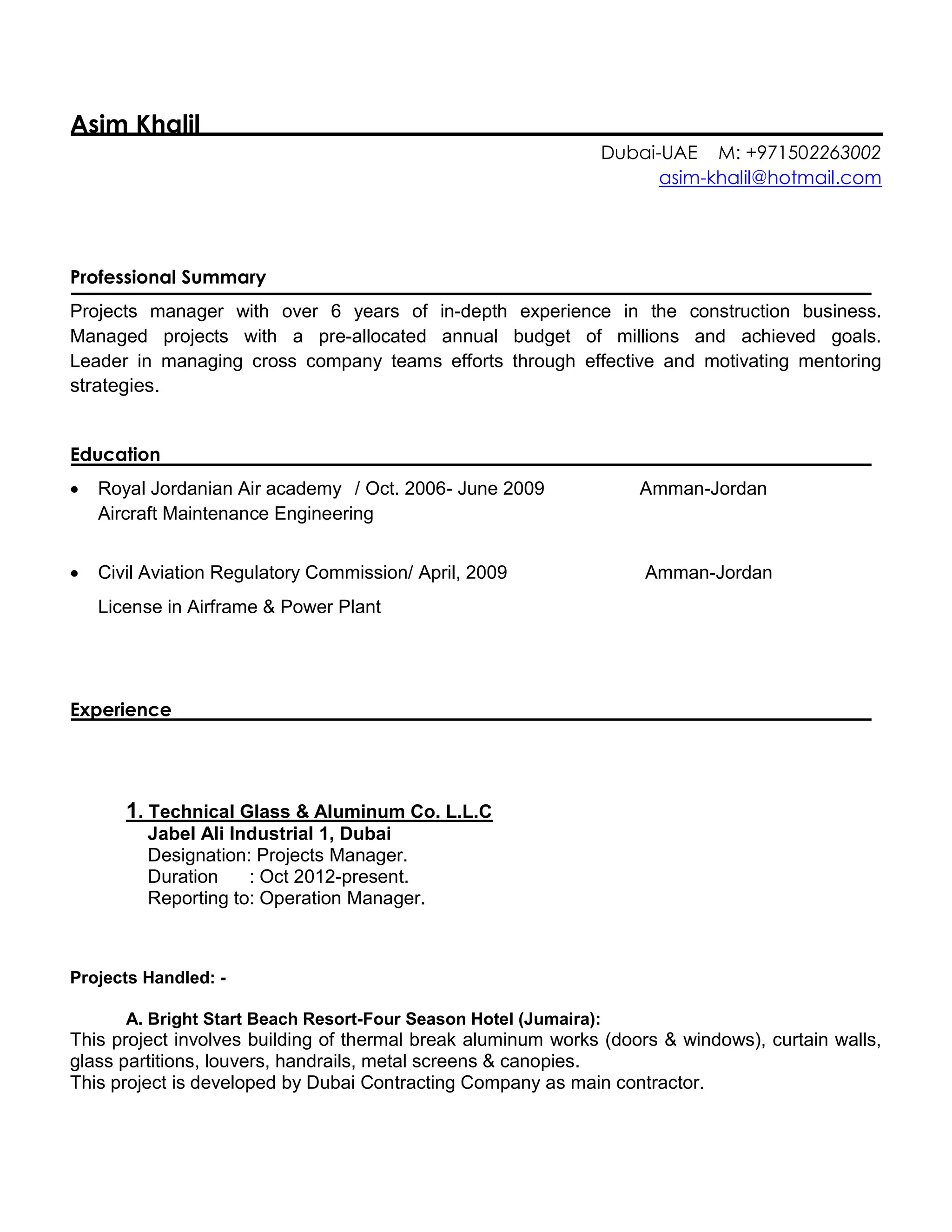 Asim Resume | PDF