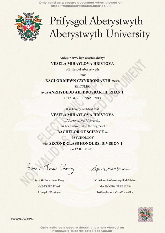 BSc Certificate | PDF