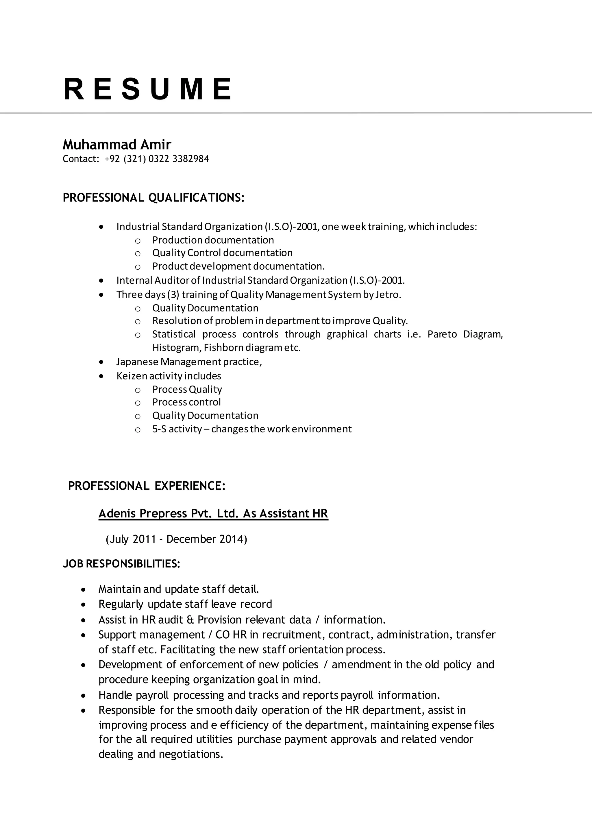 Amir CV | DOCX