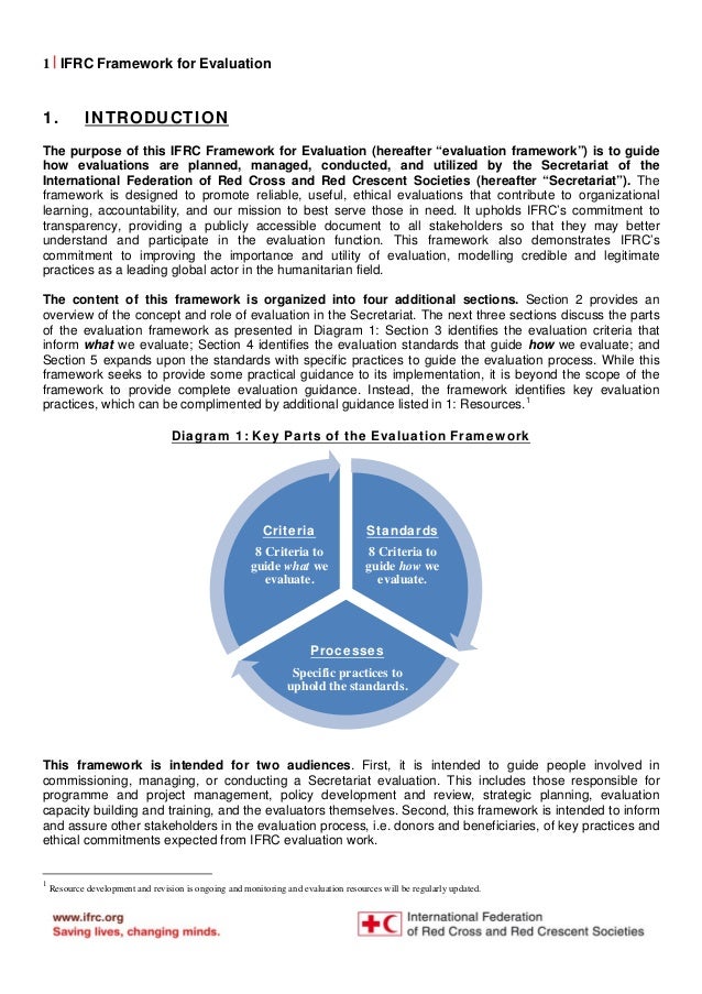 Ifrc Framework For Evaluation