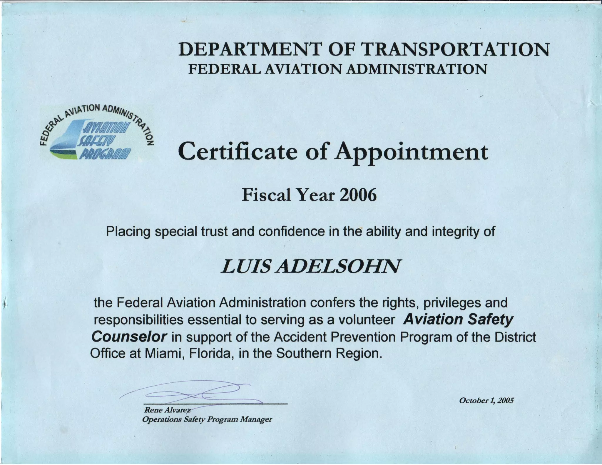 FAA Certificate | PDF