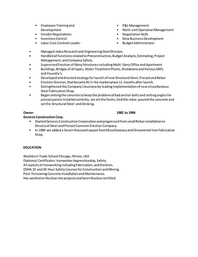 Walter Baker Resume 26 | DOCX