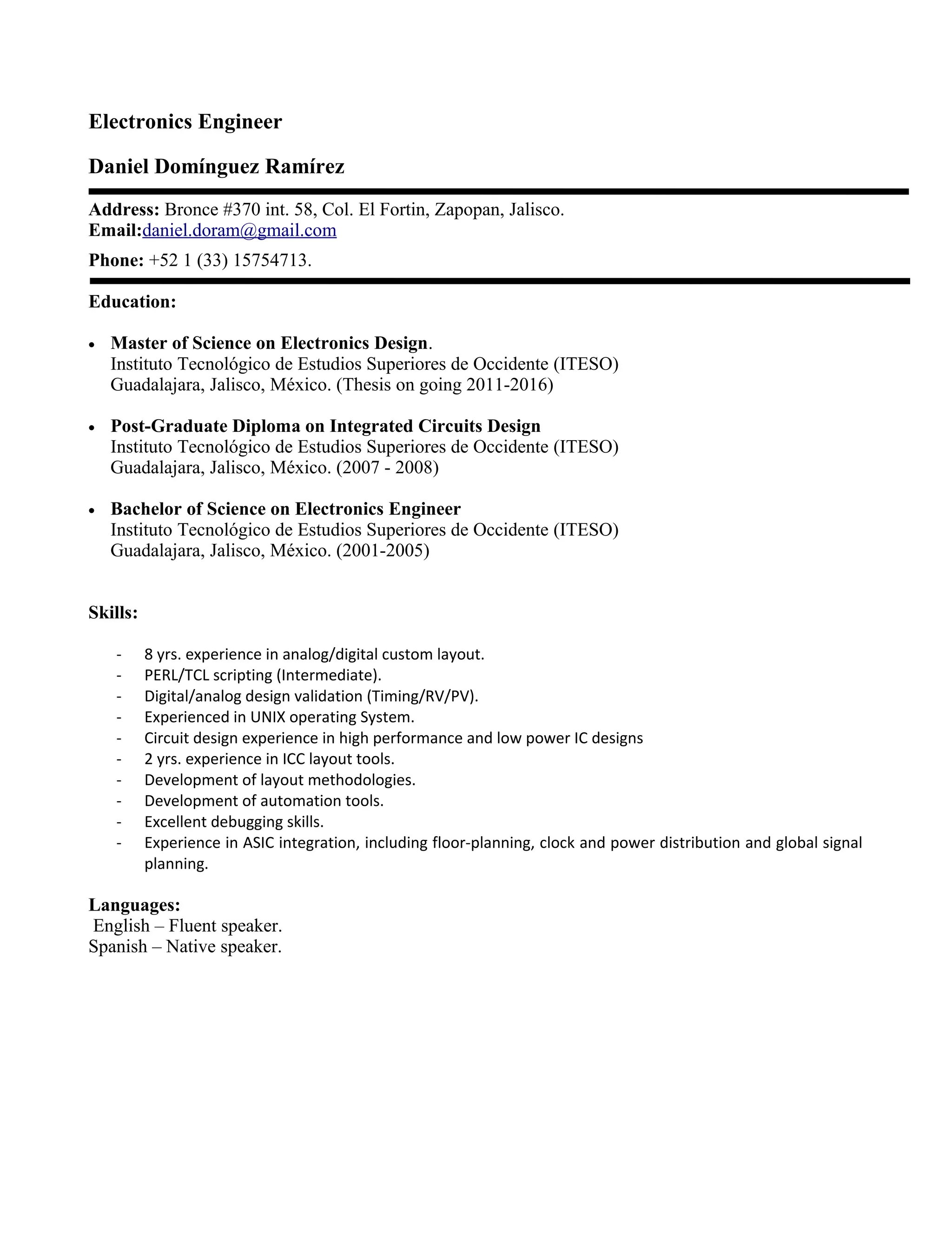 curriculum_Daniel | PDF