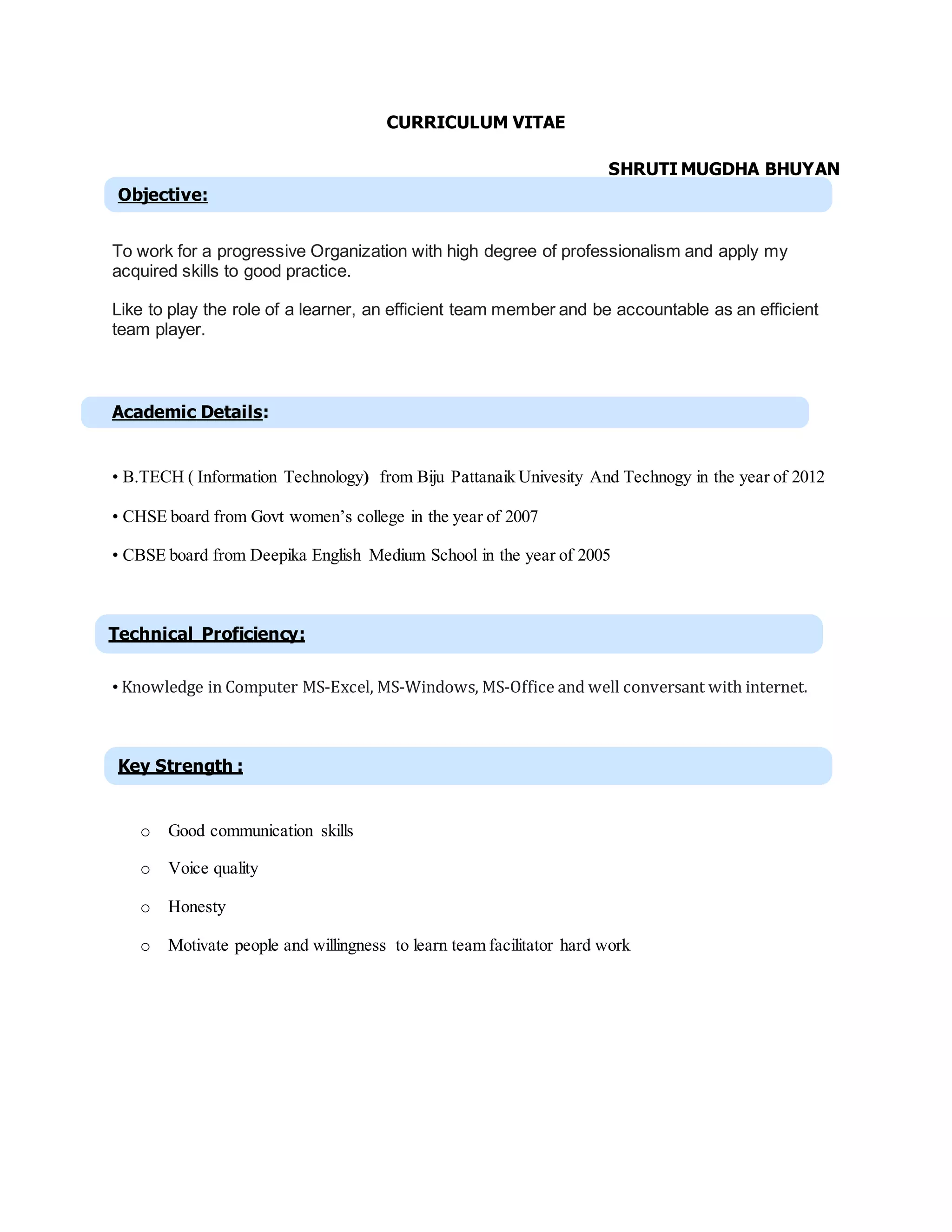 SHRUTI NEW UPDATED RESUME | PDF