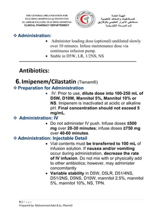 IV drug preparation Open heart | PDF
