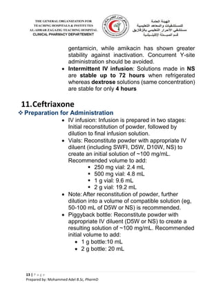 IV drug preparation Open heart | PDF