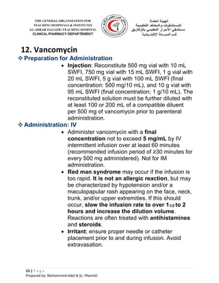 IV drug preparation Open heart | PDF