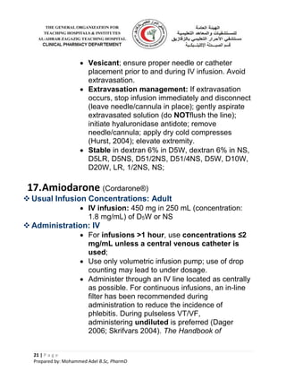 IV drug preparation Open heart | PDF