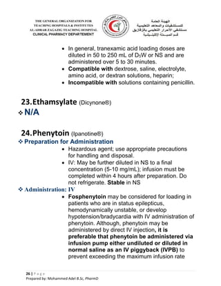 IV drug preparation Open heart | PDF