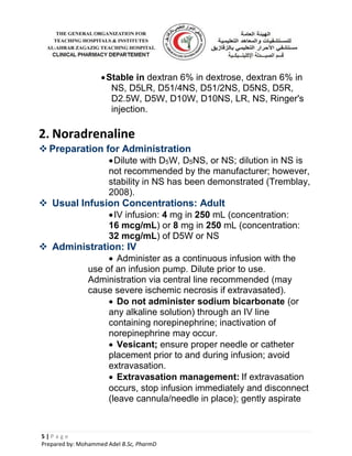 IV drug preparation Open heart | PDF