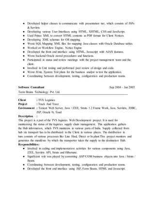 Swaminathan_JAVA_JEE_13_Years_IT_Experience | DOCX | Programming Languages | Computing