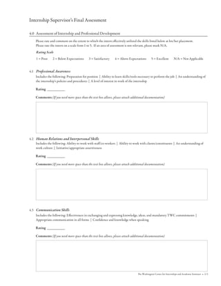 TWC Internship Supervisors Final Assessment SU 2013 | PDF | Resume ...