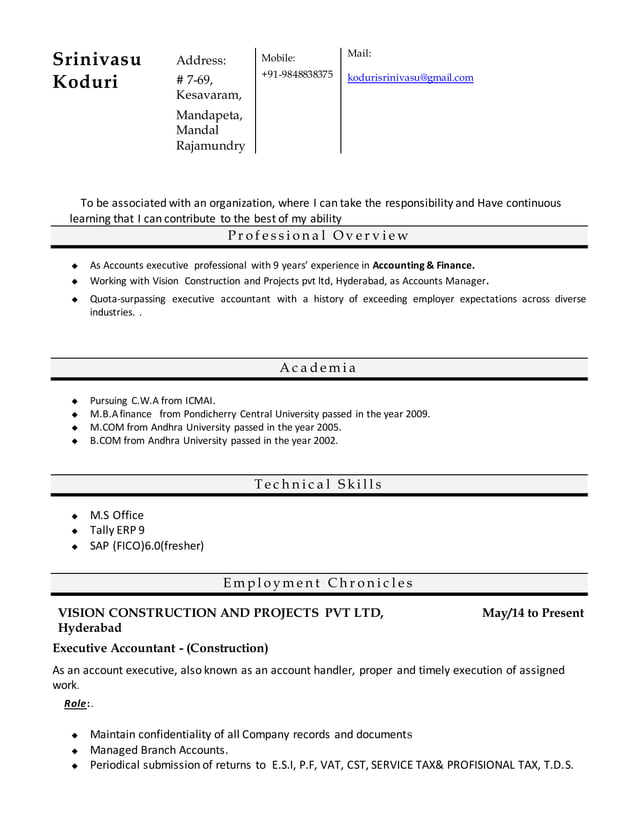 Srinivas Resume (1) (1) | PDF