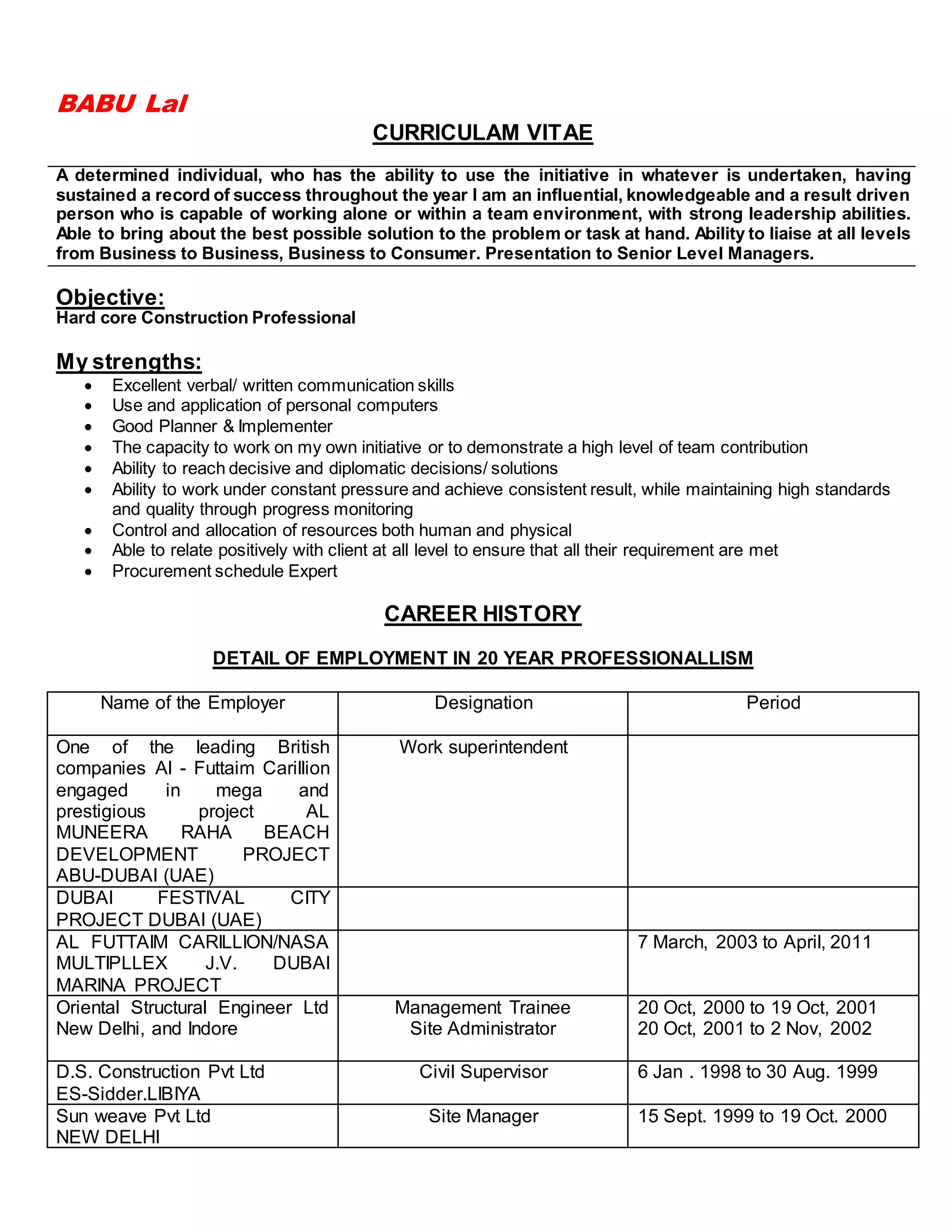 BABU_LAL_UPDATED_CV | DOCX