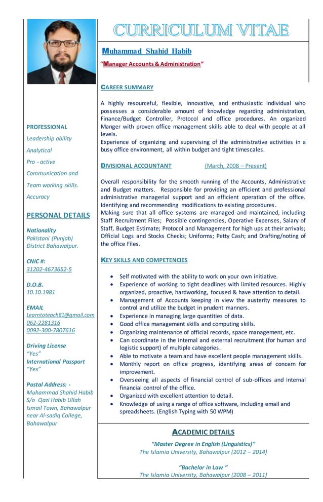 CV Shahid | PDF