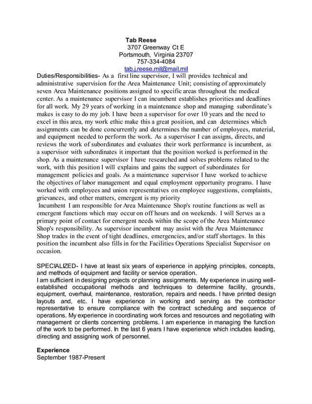 Tab Reese Resume#6 | DOCX