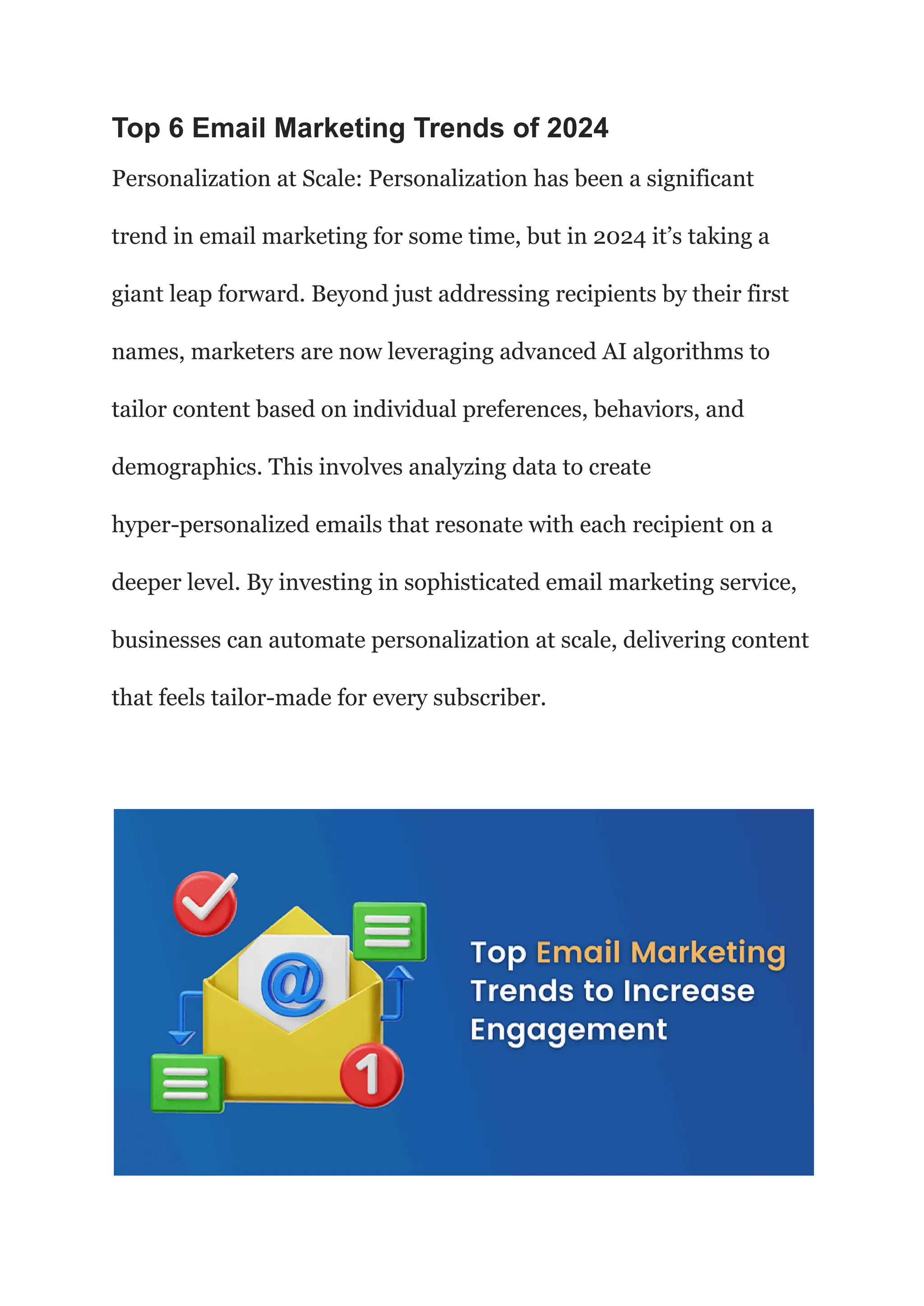 6 Effective Email marketing Trends You Should know in 2024 | PDF ...