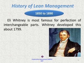 History of Lean manufacturing & TPS 14 Principal | PPT