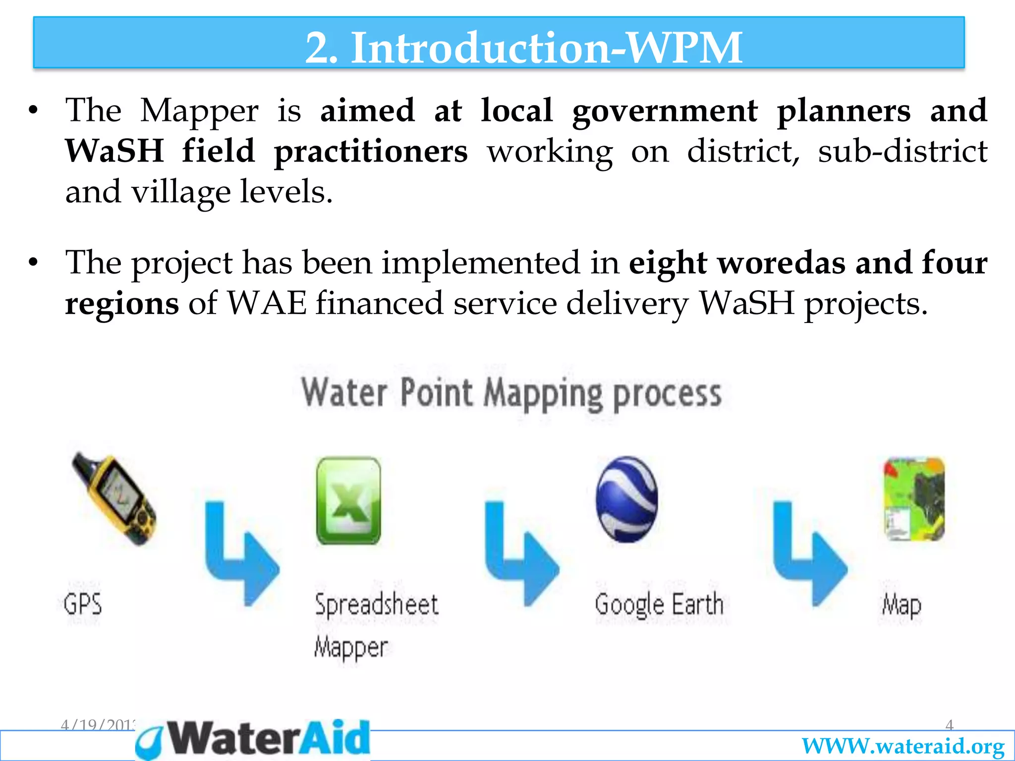 Water Point Mapping for Local Level Decision Making | PPT