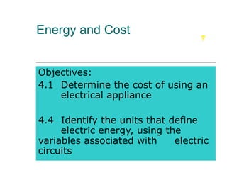 Energy and Cost | PPT