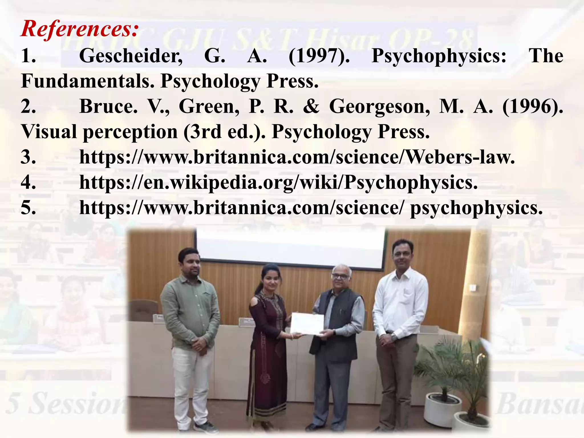 classical methods of psychophysics (Three methods) | PPSX