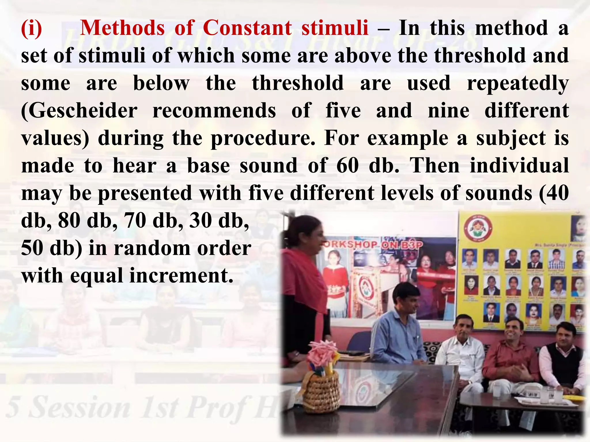 classical methods of psychophysics (Three methods) | PPSX