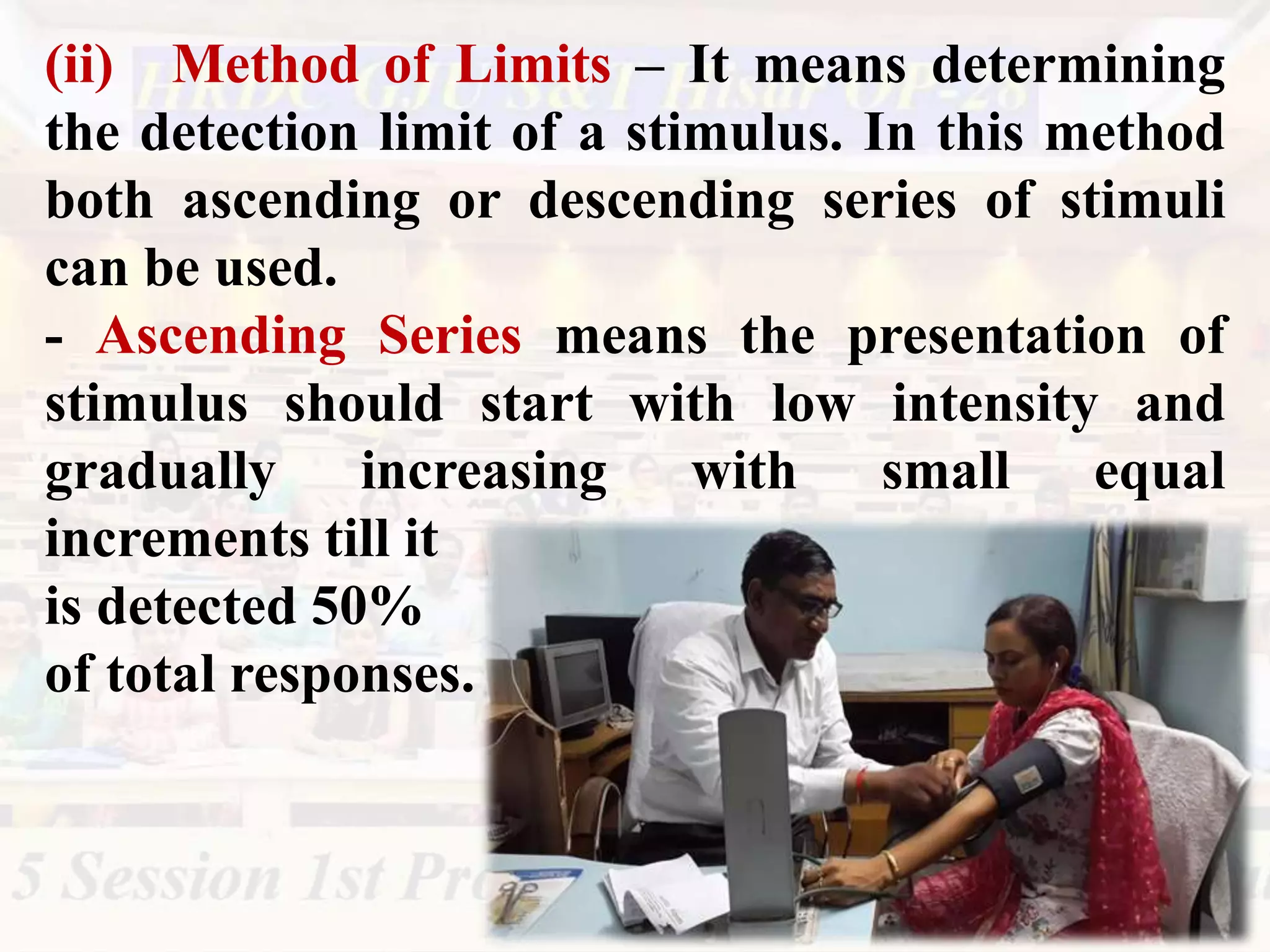 classical methods of psychophysics (Three methods) | PPSX