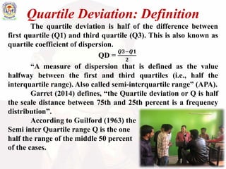 quartile deviation: An introduction | PPTX