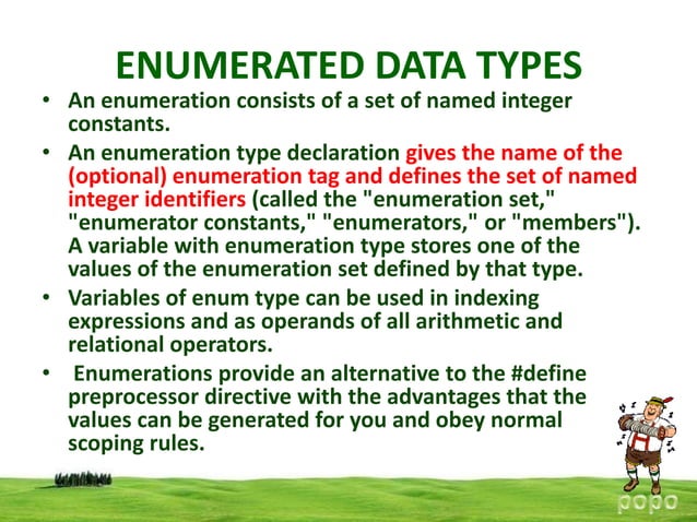 6 Enumerated Typedef Ppsx Programming Languages Computing