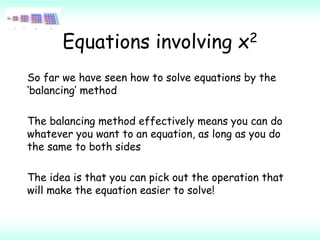 6) Equations involving x².pptx