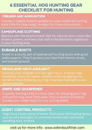 6 Essential Hog Hunting Gear Checklist for hunting.pdf