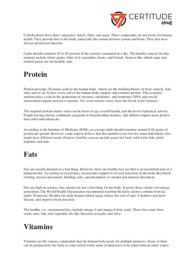 6 Essential Nutrients And Their Functions