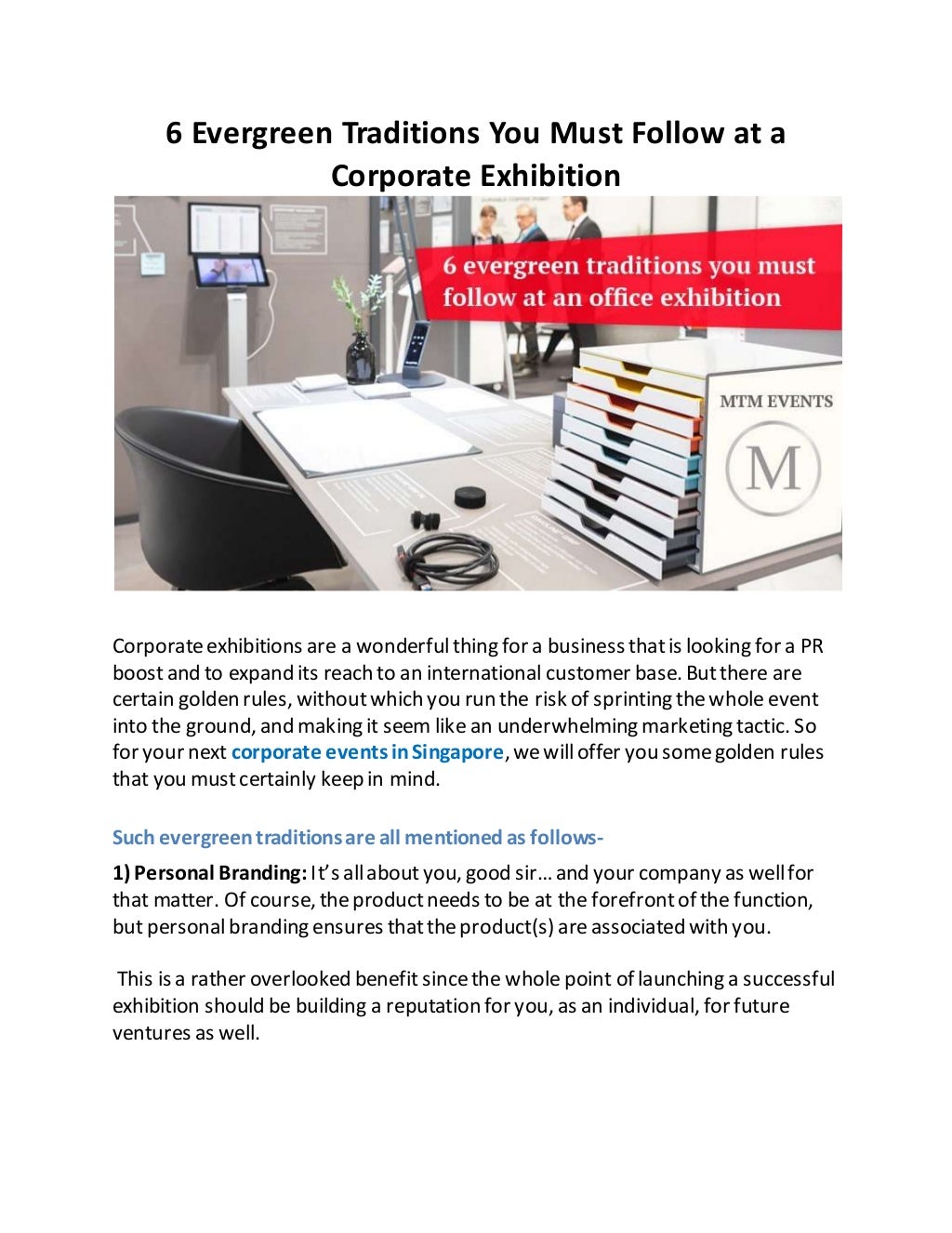 6 evergreen traditions you must follow at a corporate exhibition