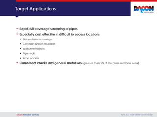 Long Range Ultrasonic Inspection (Wavemaker Pipe Screening System) - Dacon Inspection Services | PDF