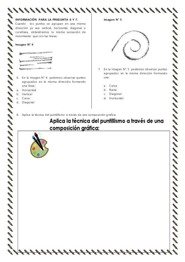 6°examen De Artistica Grado 6°