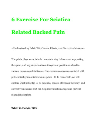 "Sciatica Solutions: 6 Essential Exercises to Relieve Back Pain" | PDF