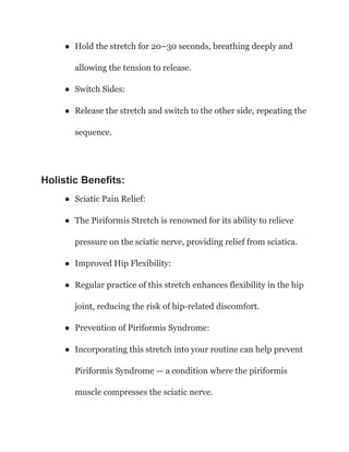 "Sciatica Solutions: 6 Essential Exercises to Relieve Back Pain" | PDF