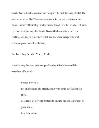 "Sciatica Solutions: 6 Essential Exercises to Relieve Back Pain" | PDF