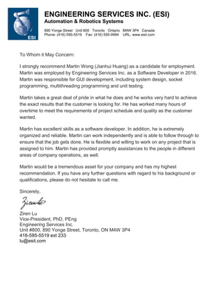 Martin - Reference Letter | PDF