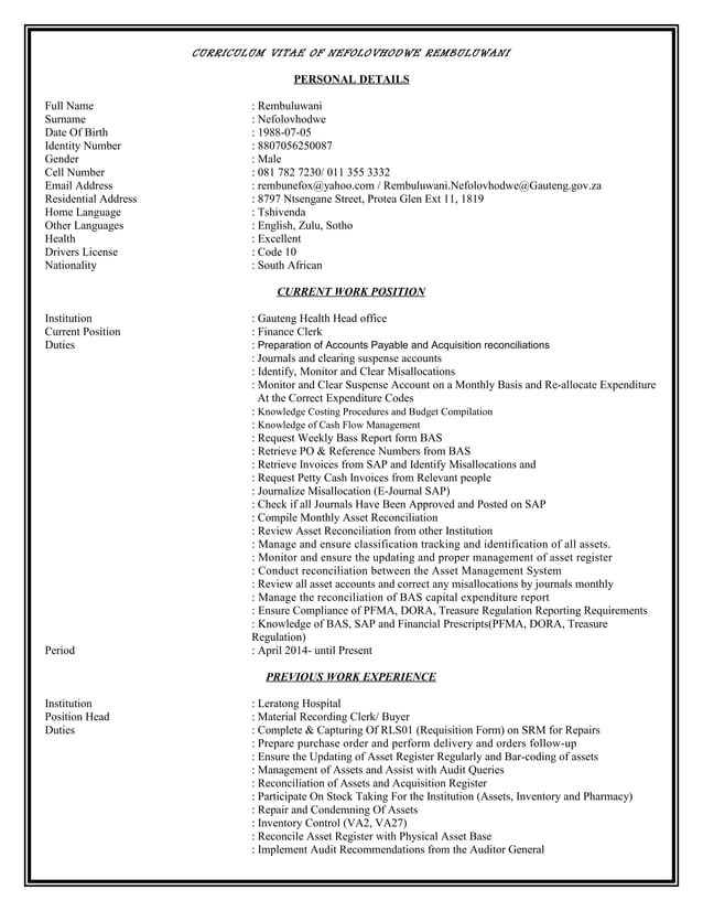 REMBU finance | DOC | Business Accounting & Finance | Business