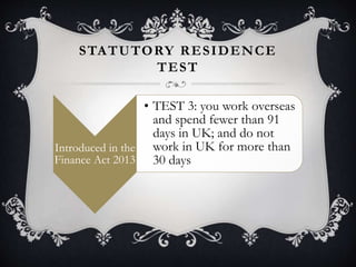 NON RESIDENCE TAX ADVICE | PPTX