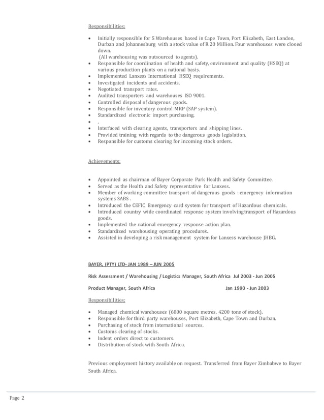 CV Chris Walden Mar 2015 | PDF