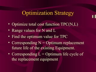 Equipment Replacement Model1 modi | PPT