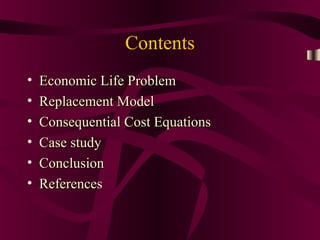 Equipment Replacement Model1 modi | PPT