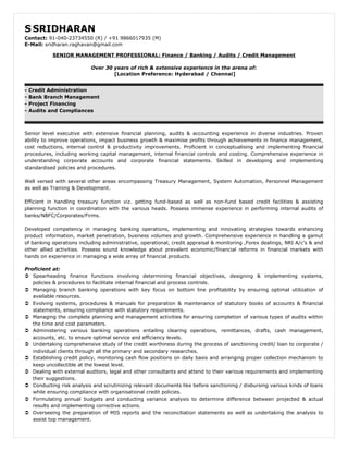 CV of S.Sridharan-latest | DOC