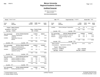 Chase Turner Graduate Transcripts - Complete Aug 2016 | PDF
