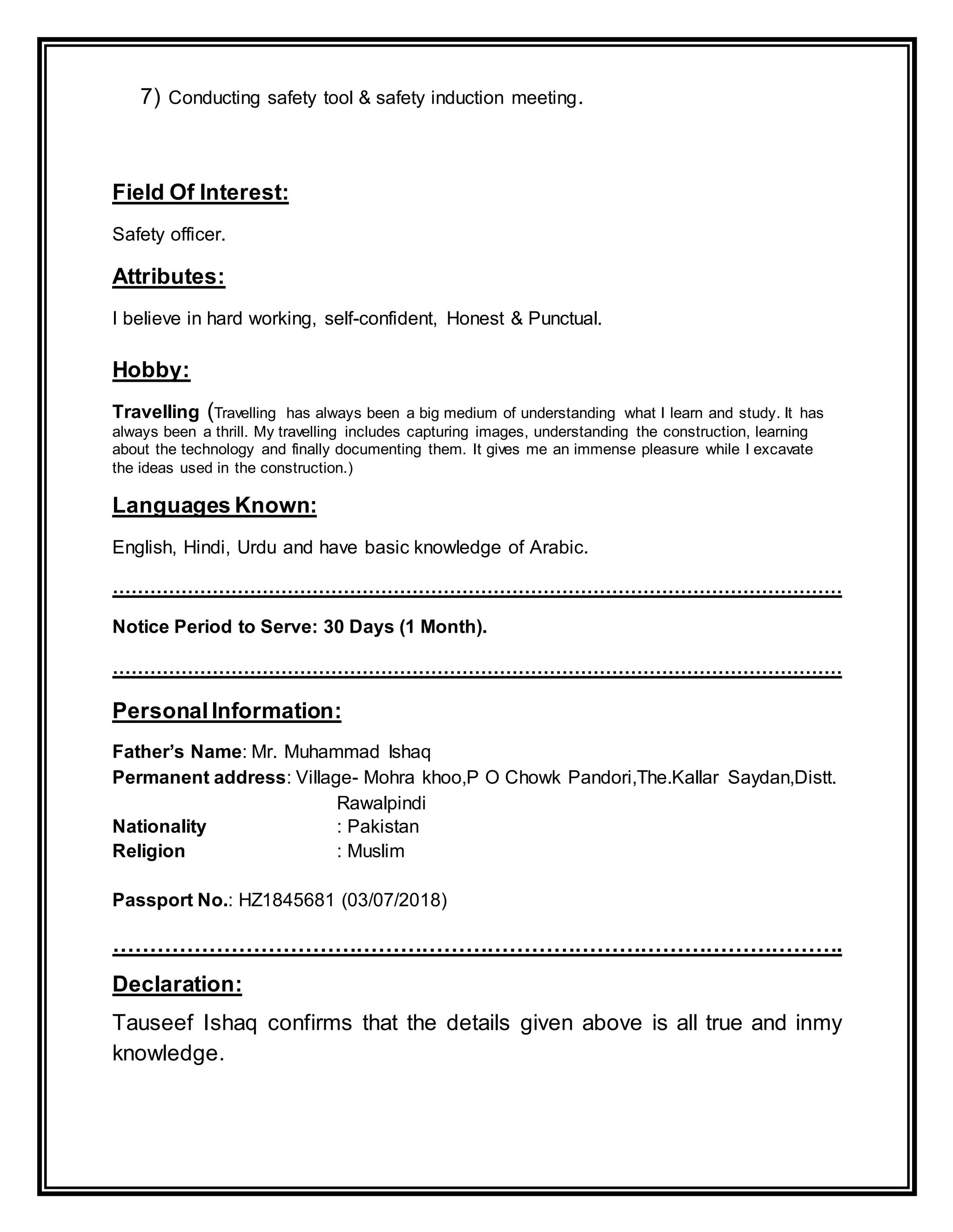 Taussef Ishaq cv | PDF
