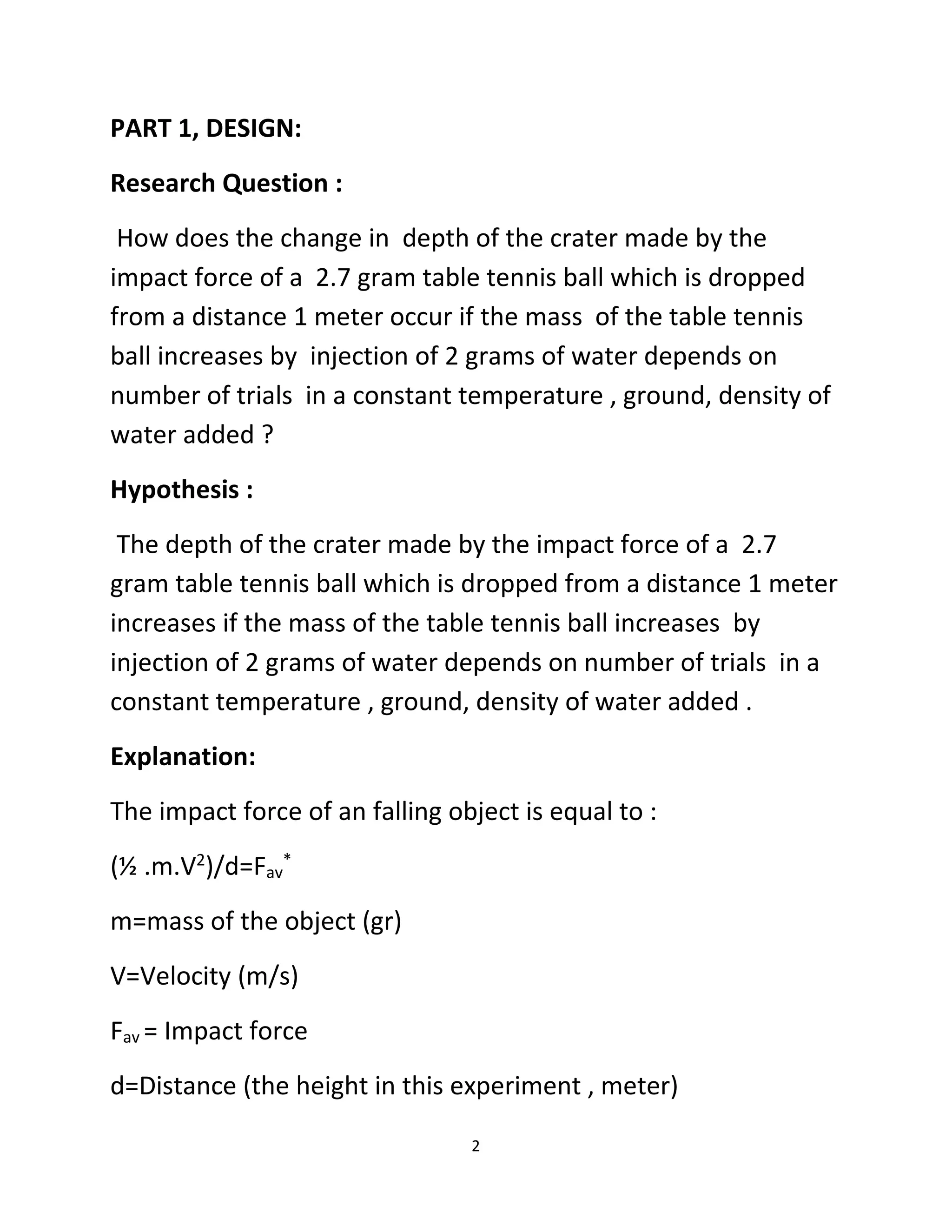 IB Physic Full Investigation | PDF